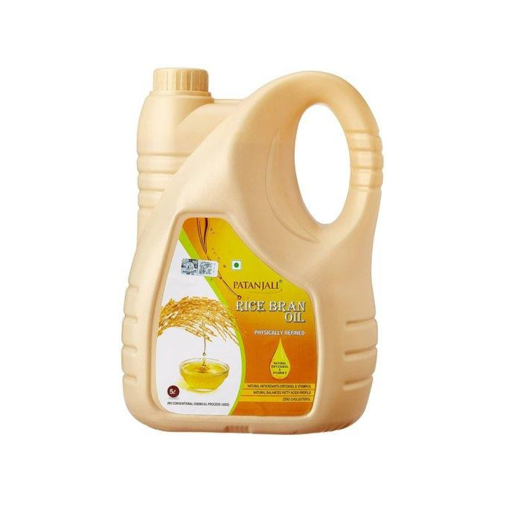 Patanjali Rice Bran Oil Jar Free 1ltr Pouch 6 ltr Buy at Rajivdixits ...